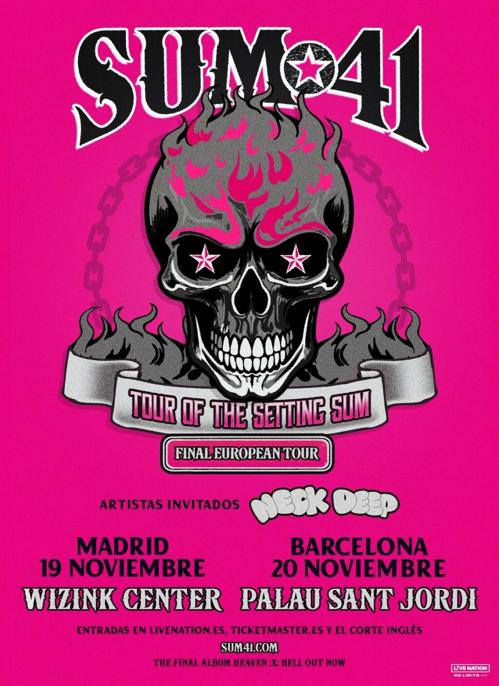Sum 41 añade fechas para su "Tour Of The Setting Sum"